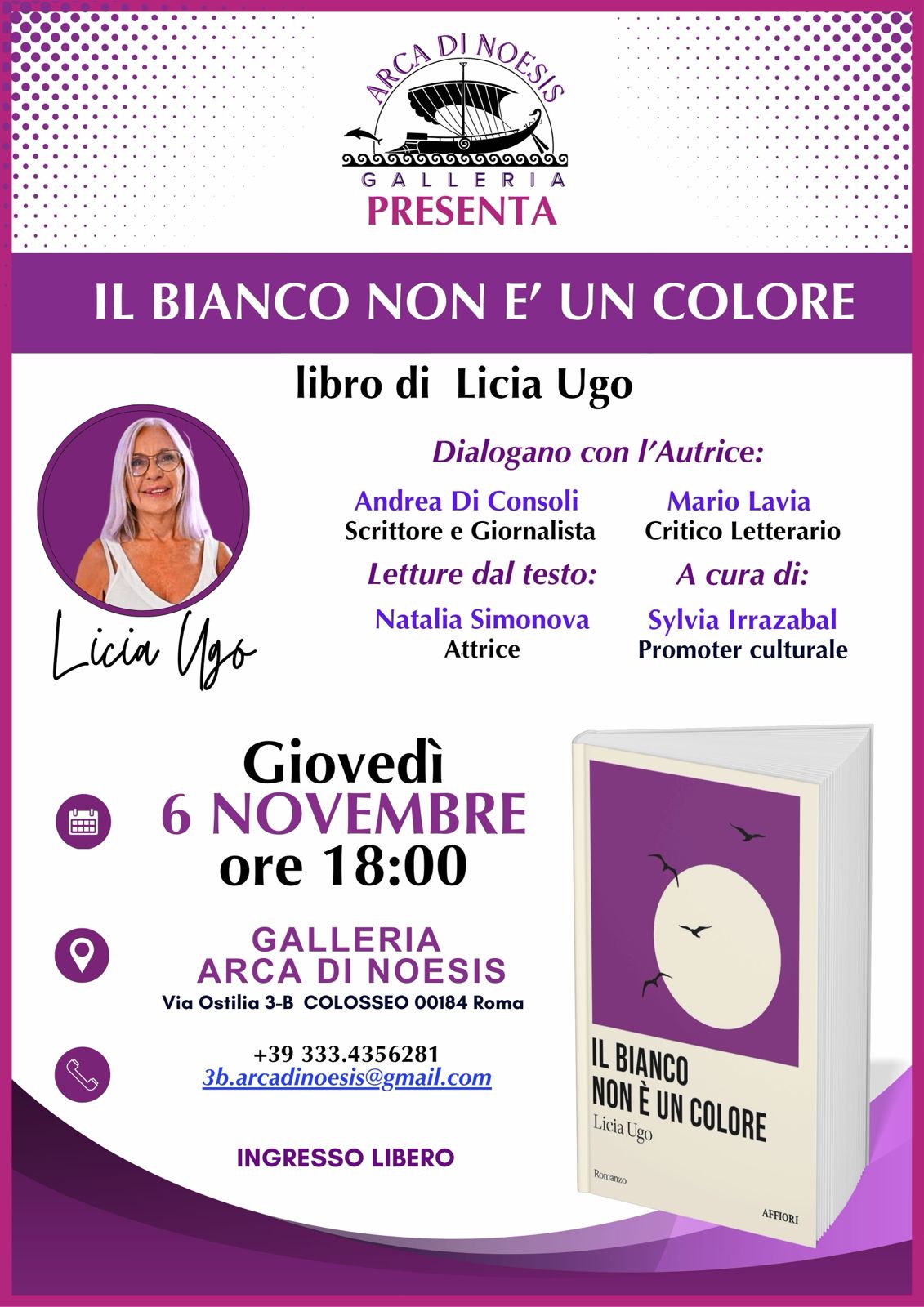 IL BIANCO NON E' UN COLORE-il romanzo di Licia Ugo