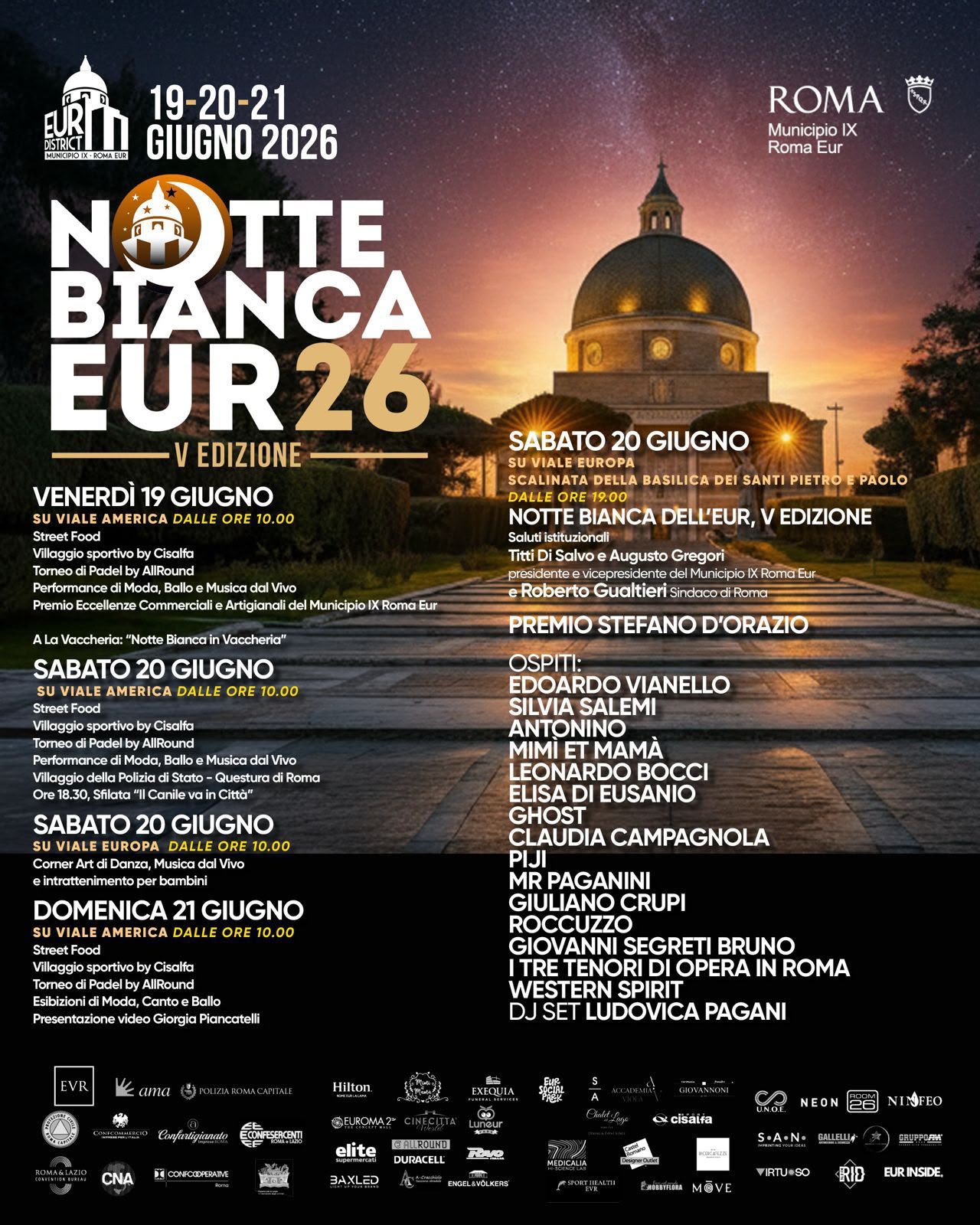 Notte Bianca dell’Eur tra gli ospiti anche gli artisti della LaLa LABEL
